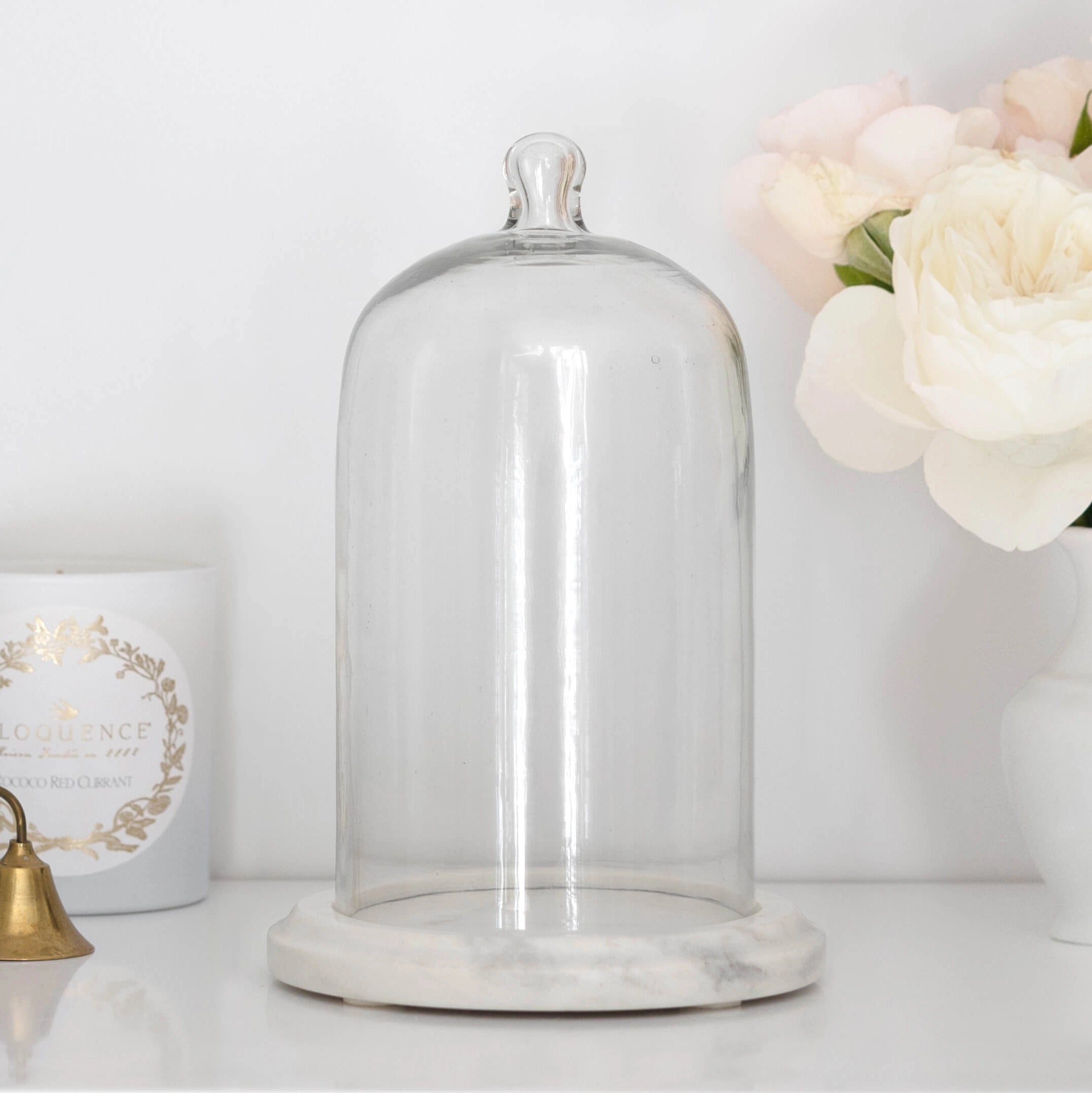 Marble - Glass Candle Cloche – Maison Blue